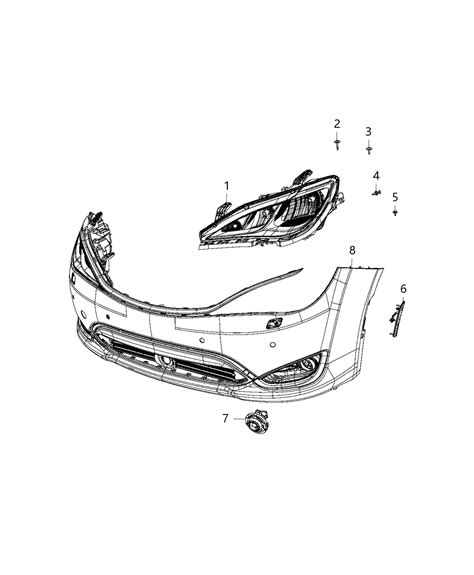 68415346aa Genuine Mopar Headlamp