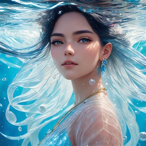 一个在水里的女人
