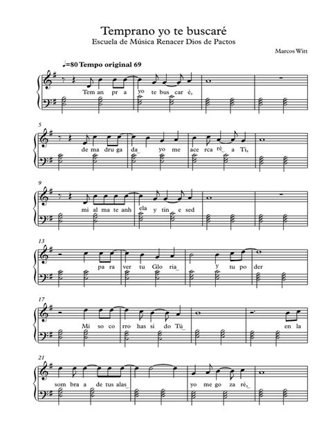 Temprano Yo Te Buscaré 1 Partitura Completa Pdf