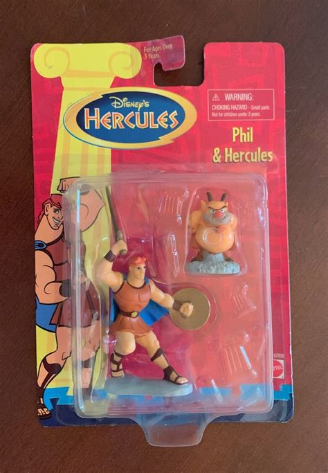 Disneys Hercules Phil And Hercules 1997 Figure Set By Mattel