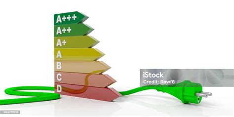 녹색 전원 플러그와 에너지 효율성 차트 흰색 배경에 고립 3 차원 일러스트 레이 션 0명에 대한 스톡 사진 및 기타 이미지 0명 3차원 형태 개념 Istock