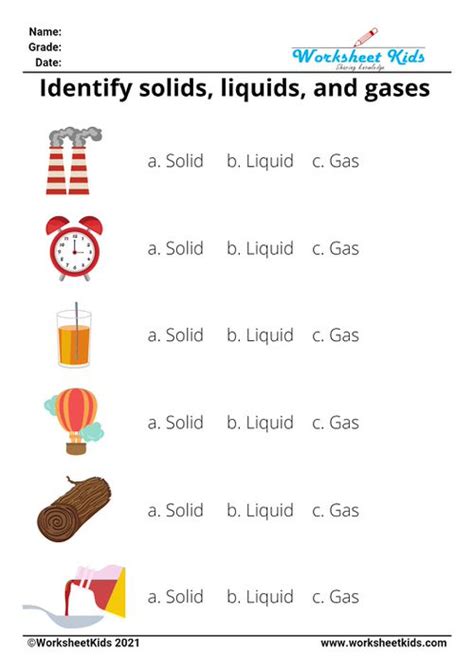 Solids Liquids And Gases Worksheets Solids Liquids And Gases Ks3