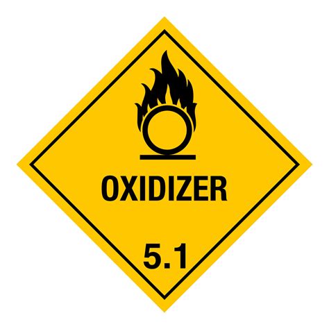 Class 5 Hazardous Hazmat Material Label Iata Transportation Class 5