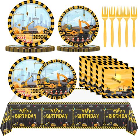 Construction Birthday Party Supplies Construction Plates