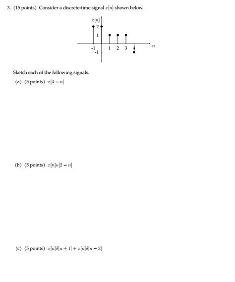 Solved Points Consider A Discrete Time Signal X N Chegg