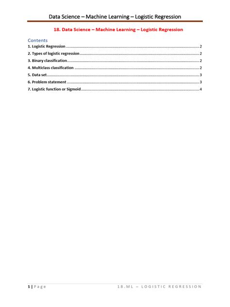 Data Science Machine Learning Logistic Regression Binary