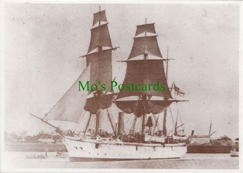 Military Postcard Hms Gannet Suez 1894 Royal Navy Sloop Of War