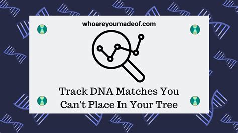 Track Dna Matches You Cant Place In Your Tree Who Are You Made Of