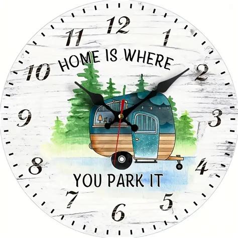 Caravan Wall Clock 20 Cm Wooden Clock Wall Clock For Rv Rv Essentials Australia