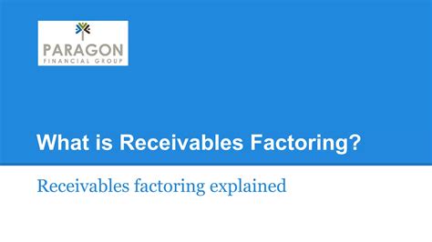 What Is Receivables Factoring Pdf