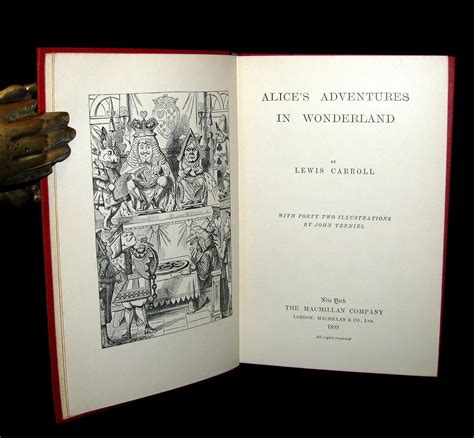 1899 Rare Book Alices Adventures In Wonderland By Lewis Carroll