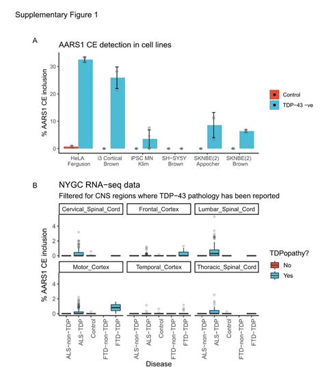 Fig S1 A Aars1 Cryptic Exon Inclusion Percentage For Various Cell Download Scientific