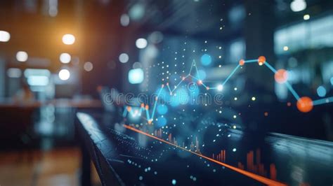 Abstract Blurred Background With Data Visualization Stock Illustration Illustration Of Trend