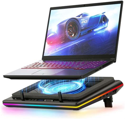 Llano Rgb Laptop Cooling Pad Gaming Laptop Cooler With Powerful Turbofan Fast Cooling Laptop