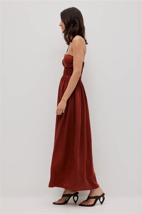 Emberlyn Halter Maxi Dress Ochre Aje Studio Aje Au