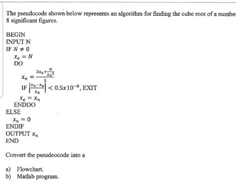 Solved The Pseudocode Shown Below Represents An Algorithm