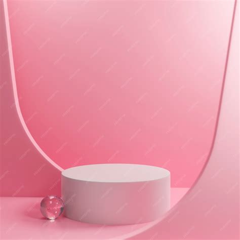 3d 포디움과 함께 미니멀리즘 장면 무료 사진