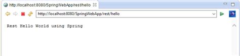 Spring Restful Webservice Hello World Topjavatutorial
