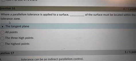 2uestion 16 Where A Parallelism Tolerance Is Studyx