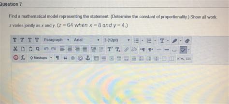 Solved Question Find A Mathematical Model Representing The Chegg