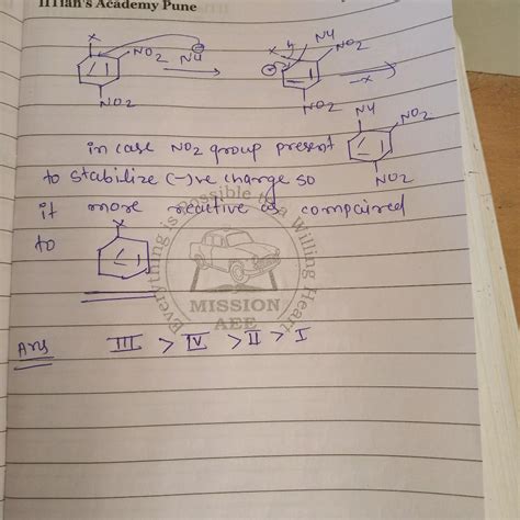 12. The correct order of increasing reactivity of C-X bond towards nucleophile in the following ...