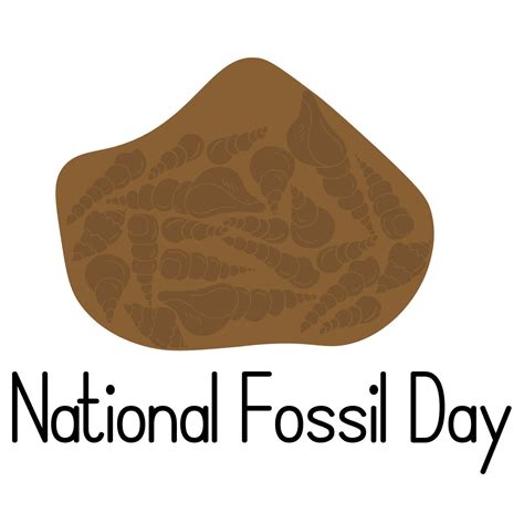 National Fossil Day Idea For A Poster Banner Flyer Or Postcard On A