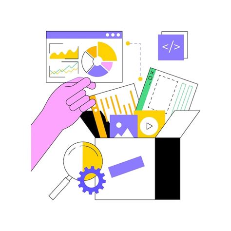 Premium Vector Packaged Software Abstract Concept Vector Illustration