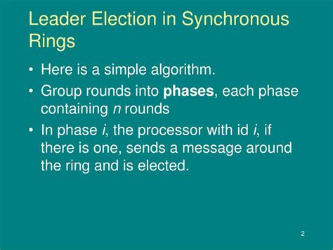 Ppt Leader Election In Synchronous Rings Powerpoint Presentation Free Download Id4160786