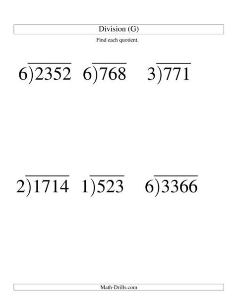 Long Division One Digit Divisor And A Three Digit Quotient With No
