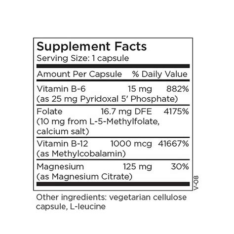L Methylfolate 10 Mg Cofactors By Metabolic Maintenance