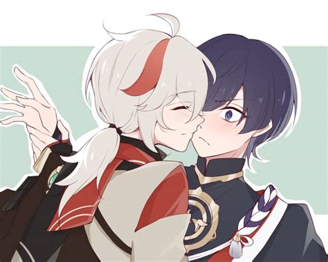 Scaramouche X Kazuha Dibujos Animados Bonitos Personajes De Anime