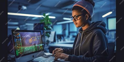 Premium Ai Image Portrait Of A Multiethnic Qa Engineers Working On