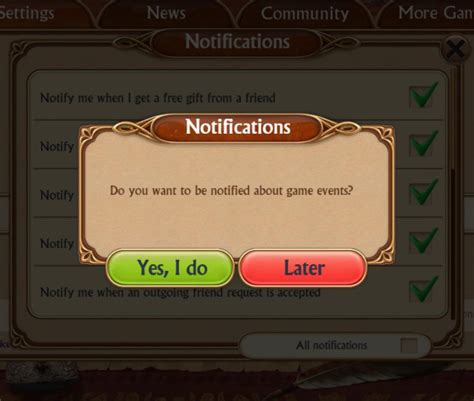 The Game Says You Can Turn Off Notifications At Any Time And Then When You Go To Turn Them Off