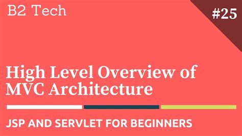 Jsp And Servlet Overview Of Mvc Architecture Youtube
