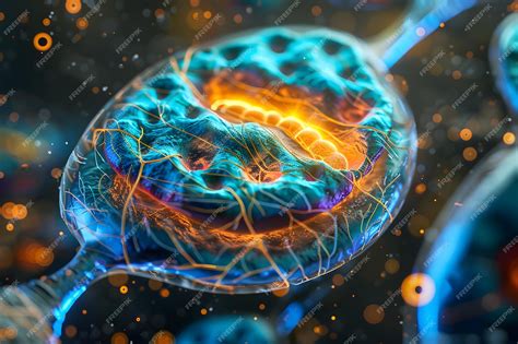Intricate Visualization Of Neurons And Synapses In A Colorful Neural Network Premium Ai