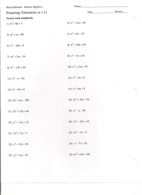30 Factoring Ax2 Bx C Worksheet Education Template