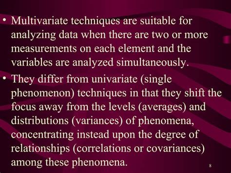 Multivariate Analysis Techniques Ppt Science