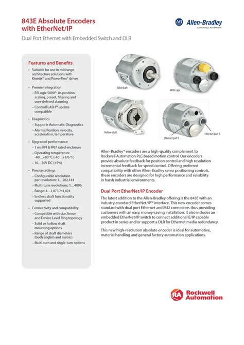 Allen Bradley Ethernet Ip Absolute Encoders For Industrial At ₹ 90000 Piece In Ahmedabad