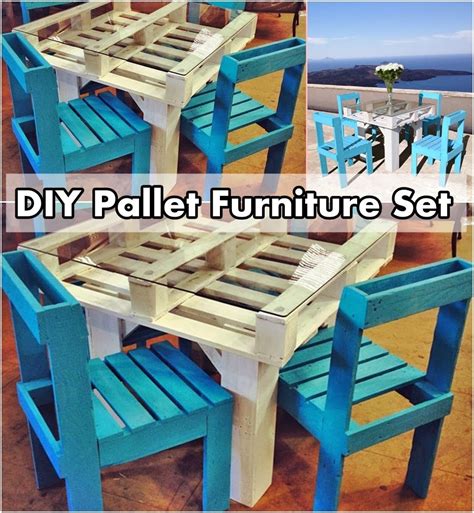 Diy Projects Diy Pallet Furniture Set Pallet Projects Instructions Wood Pallet Projects