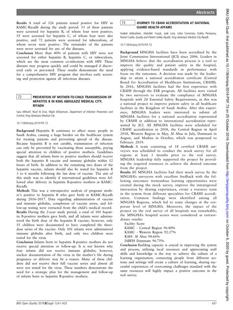 Pdf 73 Journey To Cbahi Accreditation At National Guard Health Affairs