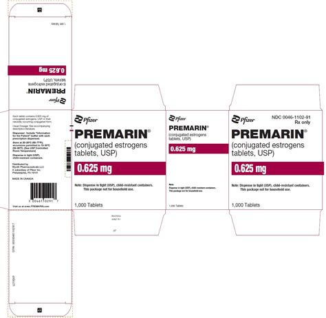 Dailymed Premarin Estrogens Conjugated Tablet Film Coated