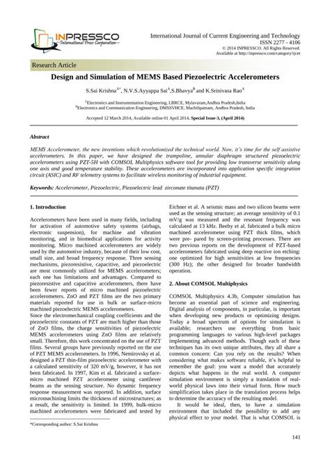 Pdf Design And Simulation Of Mems Based Piezoelectric Wp Content Uploads 2014