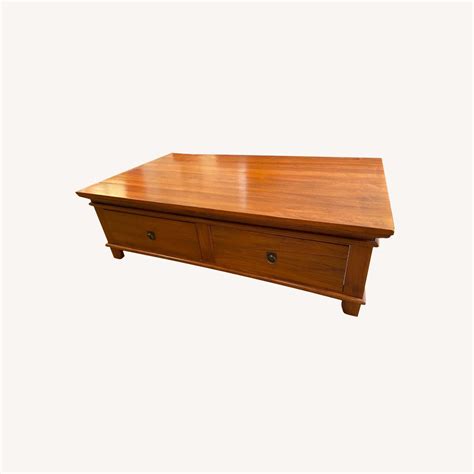 Solid Wood Rectangular Coffee Table Aptdeco