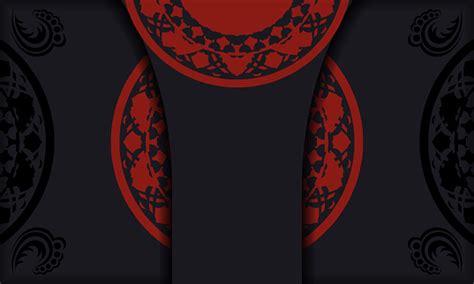 그리스 패턴엽서 디자인 고급스러운 장식과 텍스트와 로고를 위한 장소가 있는 블랙 레드 배너 0명에 대한 스톡 벡터 아트 및 기타 이미지 Istock