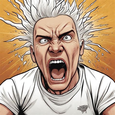 Premium Ai Image Exploding Head Screaming Thunder Generated Ai
