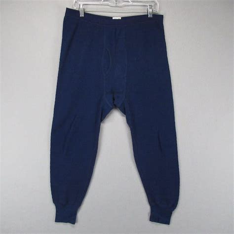 Sears Vintage Sears Pants Thermal Mens Extra Large Blue Underwear