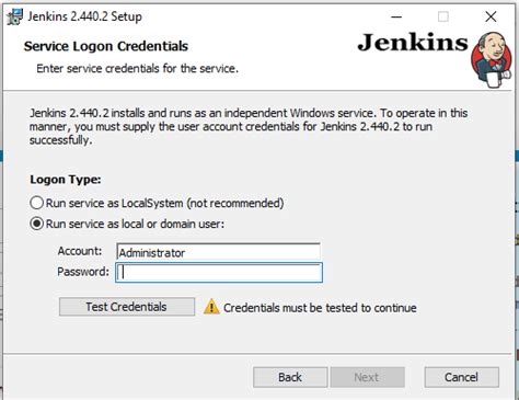 Domain User Name And Password Ask A Question Jenkins