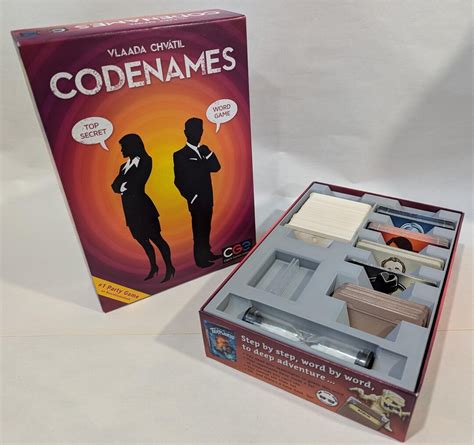 Codenames Board Game Insert Organizer Etsy