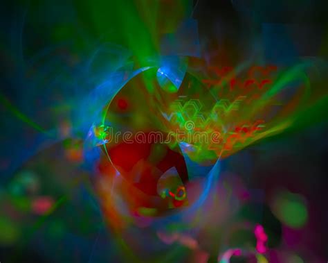 Abstract Digital Fractal Dream Effect Design Curve Party Card Stock Illustration