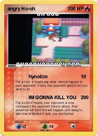 Pokémon Angry Ho Oh Hynotize My Pokemon Card